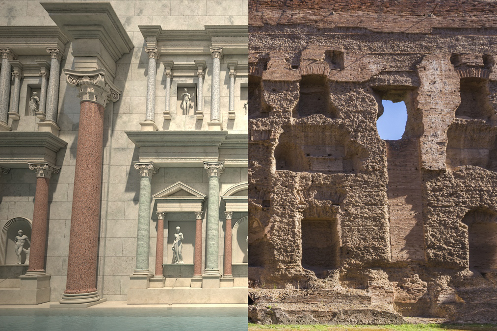 Thermae of Caracalla in 4D - virtual reality tour + Map of Rome - ITALY ...